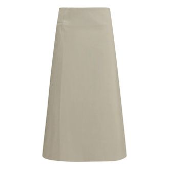 Rier Bonded Cotton Skirt - - Skirts - Damen - Grau - L