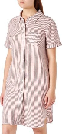 Gerry Weber Edition Damen 685005-66425 Kleid, Rot/Orange/Ecru/Weiss Streifen, 36