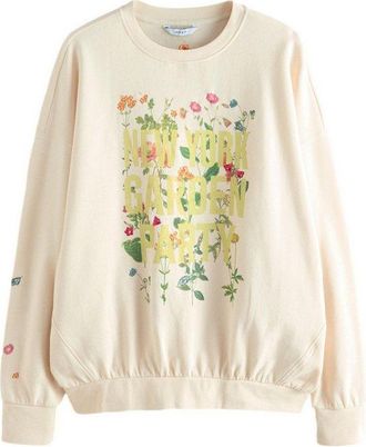 Next Sweater NYC Garden Party Sweatshirt aus Baumwolle (1-tlg)