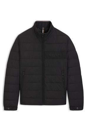 BOSS Herren H-Cenitos Wasserabweisende wattierte Jacke mit tonalem Logo Schwarz001 106