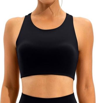 Generic Soutien-gorge court rembourr&eacute; dos nu pour femme, soutien-gorge court de yoga 2026, Noir, XL