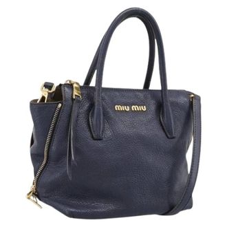 Miu Miu Sac &agrave; main Pre-owned - Femme - Pre-owned - Bleu - Taille: ONE Size