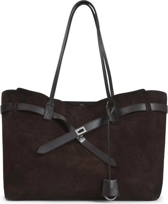 Balenciaga Shopper & Totes - Spacious Brown Suede Shoulder Bag With Crossed Str - Gr. unisize - in Schwarz - f&uuml;r Damen