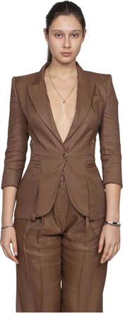 Elisabetta Franchi Femme, Vestes, Brun, Taille: 40 FR Giacca 600