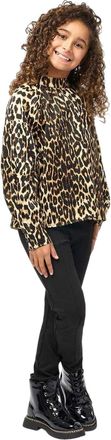 Biba Bluse f&uuml;r M&auml;dchen, Ballon&auml;rmel (Braun/Schwarz)
