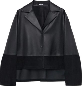 Loewe Femme, Vestes, Noir, Taille: 38 FR Blouse pyjama en cuir nappa