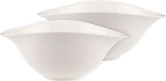 Villeroy & Boch Vapiano Salatschalen-Set 12 teilig wei&szlig;, Sp&uuml;lmaschinenfest, Mikrowellensicher, Salatteller, Serviersch&uuml;sseln, Geschirr, Keramik Schalen, Sch&uuml;sseln, Sa