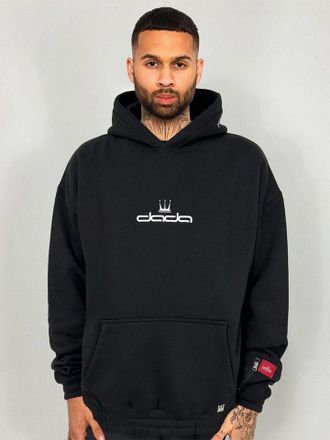 Dada Hoodie Oversized Fit mit Stickerei und Rei&szlig;verschlusstasche New Basic Classic Logo