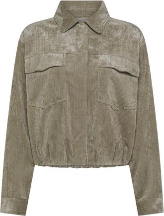 Seventy Femme, Vestes, Vert, Taille: 36 FR Chemise Veste Beige Moderne