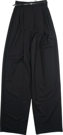 Max Mara Femme, Pantalons, Noir, Taille: 32 FR Wide Pantalons