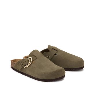 La Redoute Collections Mules Sabots En Cuir Suédé