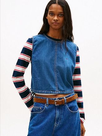 Tommy Hilfiger Chemisier sans manches en chambray style denim