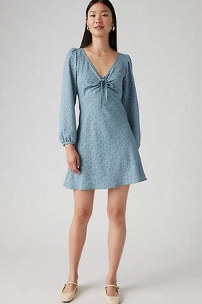 Levi's Delray Minikleid mit langen &Auml;rmeln - Damen - Blau / Blau