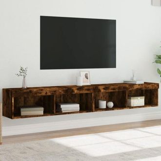 vidaXL Vidaxl - TV-Schr&auml;nke mit LED-Leuchten 2 Stk. R&auml;uchereiche 100x30x30 cm