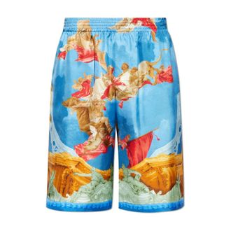 Versace Seiden-Shorts mit Print - - Shorts - Herren - Mehrfarbig - M