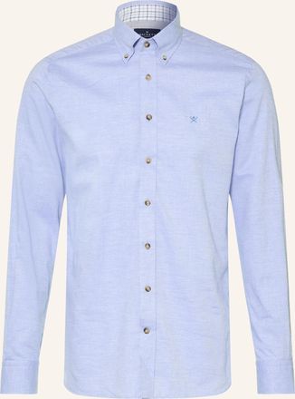 Hackett Flanellhemd Tailored Fit blau
