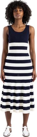 Junya Watanabe Femme, Robes, Bleu, Taille: 38 FR Striped Midi Knit Dress