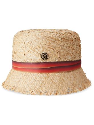 Maison Michel chapeau cloche Mini New Kendall en paille - Tons neutres