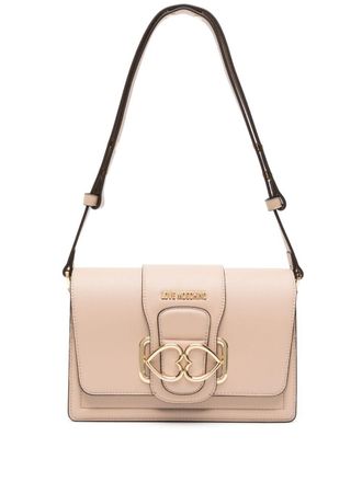 Love Moschino sac port&eacute; &eacute;paule &agrave; plaque coeur - Tons neutres