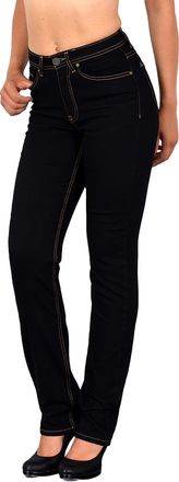 ESRA Damen Jeans Hose High Waist Jeans Damen Straight Leg Hose bis Übergröße G300