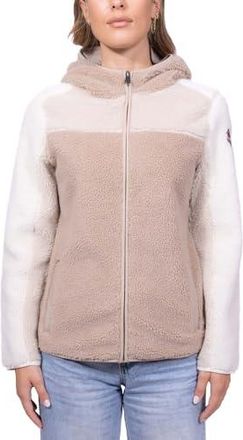 Napapijri Sweat-shirt pour femme Turnage Colorblock en polaire, beige, L