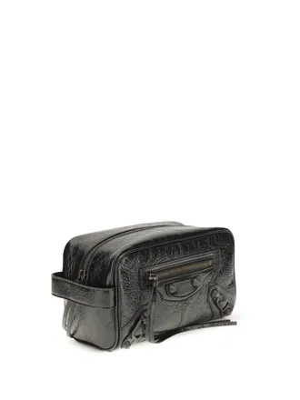 Balenciaga Mens Le City Beauty Case Black Lamb Ovis Aries Cases