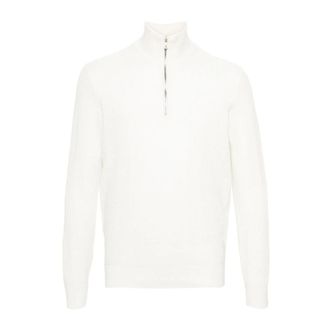Brunello Cucinelli Pull &agrave; col roul&eacute; - Homme - Pulls - Blanc - Taille: 3XL