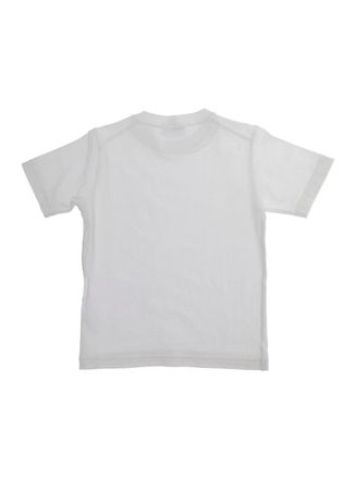 Stone Island Boys Kids Crew Neck T-Shirt White Cotton T-Shirts And Polos