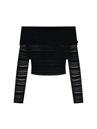 ADĀMO Andrea Adamo Womens Top Black Viscose Polyamide Polyester