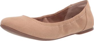 Amazon Essentials Damen Ballerinas Belice Zum Hineinschlüpfen, Bräunen Mikro Wildleder, 44.5 EU Weit