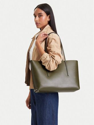 Calvin Klein Handtasche Foil Logo Tote W/Pouch LV04F3274G Dunkelgr&uuml;n
