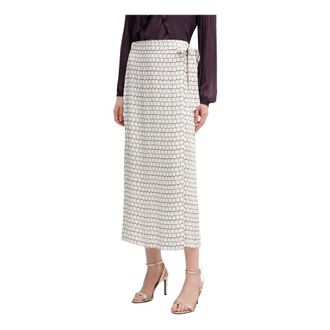 Marc Aurel Jupe Maxi Asym&eacute;trique Cache-coeur - Femme - Jupes - Beige - Taille: 44 FR