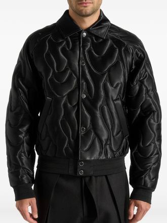 Manière De Voir veste matelassée Ugo en satin - Noir