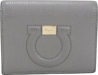 Ferragamo Portefeuille Bi-fold Pre-owned - Femme - Pre-owned - Gris - Taille: ONE Size