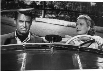 Posterlounge Cary Grant und Grace Kelly, 1955 Acrylglasbild 60 x 40 cm Schwarz-Wei&szlig; Wandbilder Wanddeko