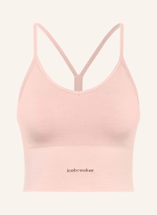 Icebreaker Sport-Bh 260 Zoneknit Seamless Mit Merinowolle rosa