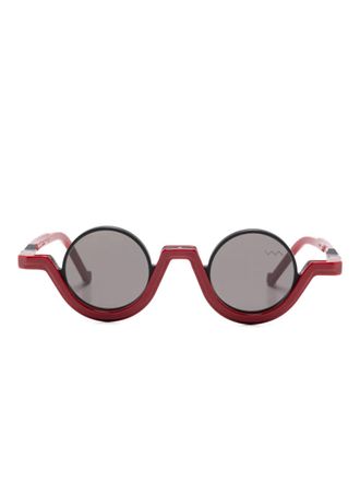 Vava lunettes de soleil &agrave; monture ronde - Rouge