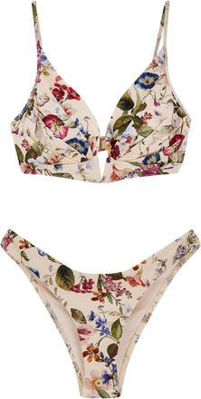 Zimmermann Femme, Maillots de bain, Multicolore, Taille: 36 FR Patience Tuck Plunge Bikini