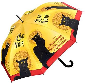 Von Lilienfeld Parapluie Canne Grand Robuste Ouverture Automatique Art Animal Chat Noir