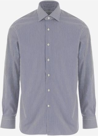 Alessandro Gherardi Homme, Chemises, Bleu, Taille: XL Chemise en coton ray&eacute;