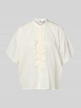 0039 Italy Relaxed Fit Bluse mit R&uuml;schen Modell DAISY