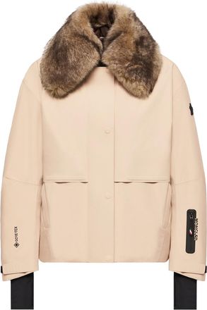 Moncler Moncler Caurel Gore-tex Shearling-trimmed Insulated Ski Jacket, Women, Beige, Size: 00