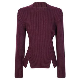 Victoria Beckham Femme, Pulls, Rouge, Taille: 40 FR Col roul&eacute;s