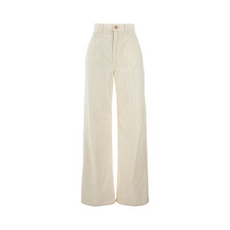 Polo Ralph Lauren Femme, Pantalons, Blanc, Taille: 36 FR Wide Pantalons