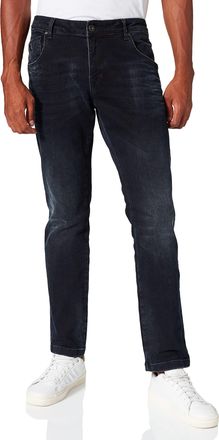Timezone Herren Scott Slim Jeans, Blue Black Wash, 36W / 32L