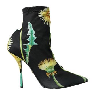 Dolce & Gabbana Blumige Stretch Stiefeletten - - Shoes - Damen - Mehrfarbig - 39 EU