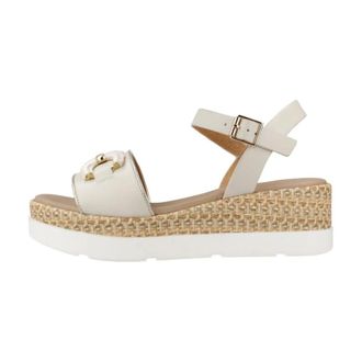 Repo Repo, Femme, Chaussures, Beige, Taille: 39 EU Sandale compens&eacute;e &agrave; plateforme