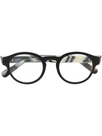 Moncler ML5122 Brille mit rundem Gestell - Schwarz