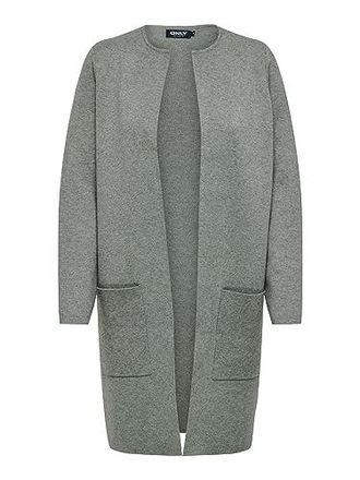 Only ONLRIVER L/S Long Cardigan KNT Noos, Cardigan Femme, Agave Green/Detail:W. Melange