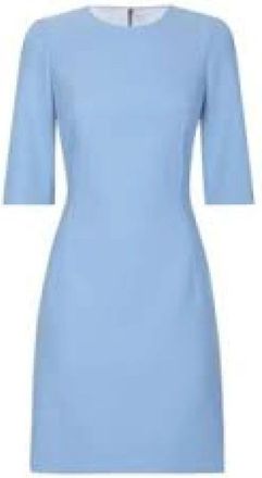 Dolce & Gabbana Femme, Robes, Bleu, Taille: 42 FR Wool Crepe Sheath Midi Dress